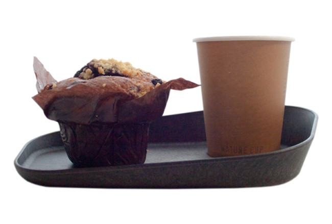 Serving tray, coffee grounds/unique