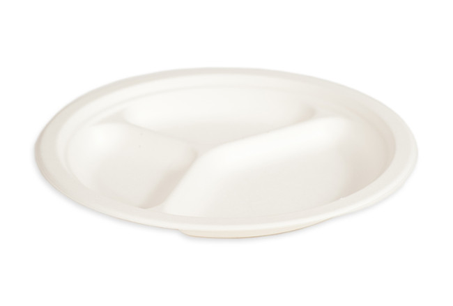 Three-section round plate, 26cm